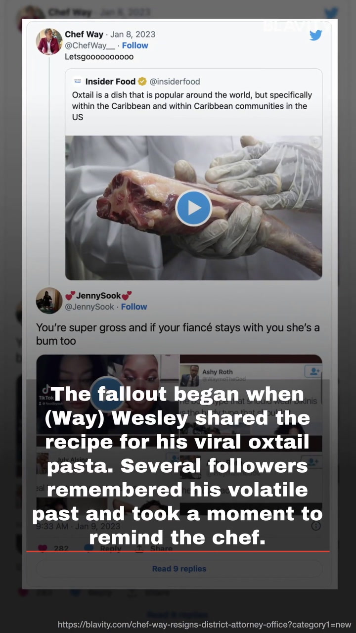 Chef Way Resigns From DA's Office Position After Controversial Tweets ...