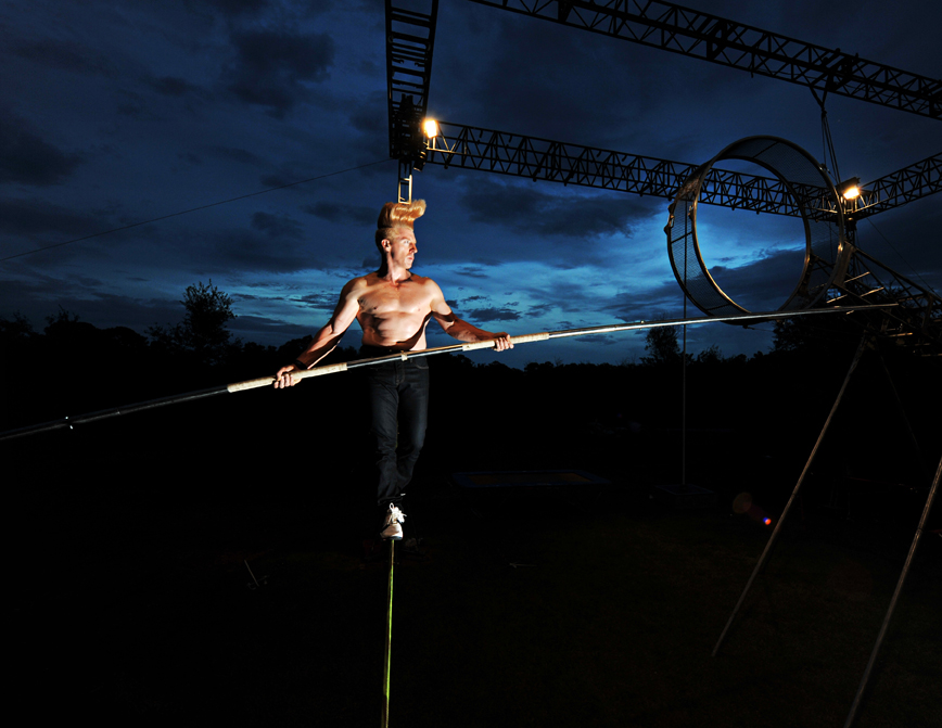 High-Wire Walk Over Active Volcano Live TV Special Starring Bello Nock ...