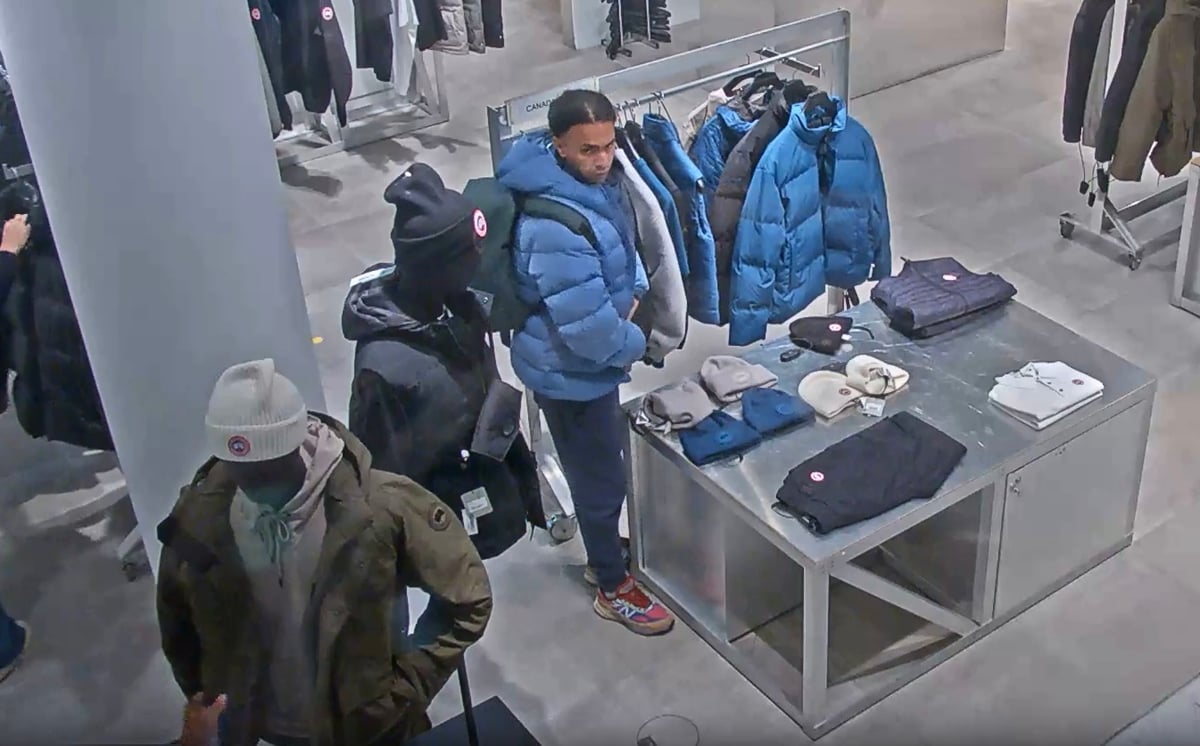 Moment Algerian migrant on bail caught brazenly stealing designer ...