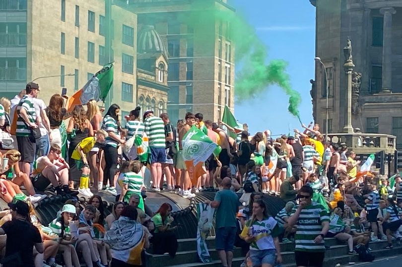 Glasgow Celtic celebration 'mayhem' as flares set off and '200 police ...