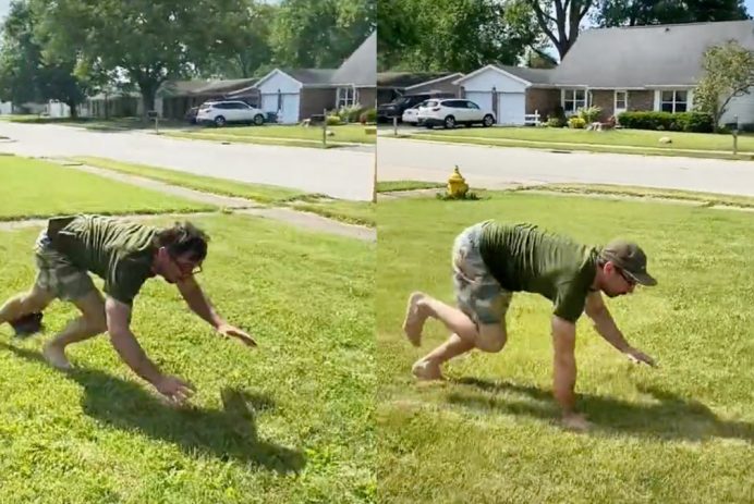 Walking on all fours: Man on TikTok undergoes 'creative' athletic training