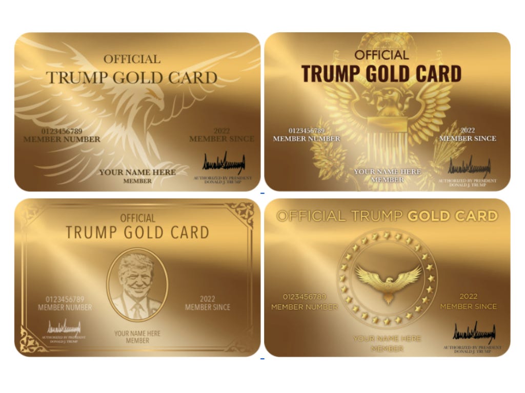 Donald Trump's PAC wants supporters to get 'Official Trump Gold Cards ...