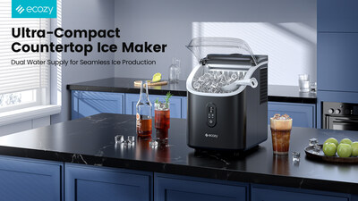 ecozy Unveils Ultra-Compact Countertop Ice Cube Maker with Dual Water ...