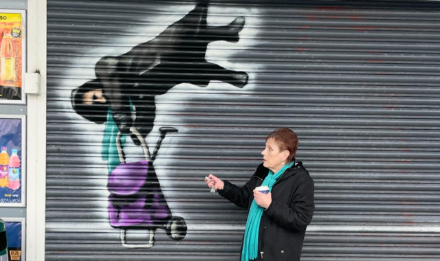 Viral video of grandmother caught in shop shutters immortalised in ...
