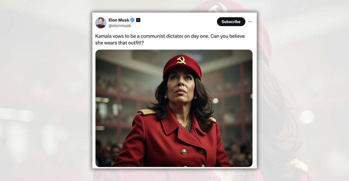 Fact Check: Pic of Harris in 'Communist Dictator' Outfit Was AI-Generated