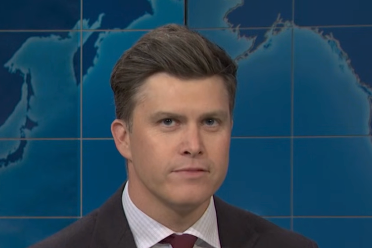 SNL’s Colin Jost and Michael Che mock Donald Trump’s tariffs U-turn in Weekend Update skit ...