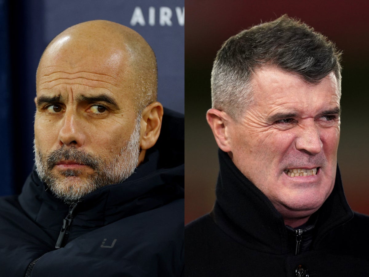 ‘Pep should smile a bit more!’: Roy Keane mocks Guardiola after frosty ...