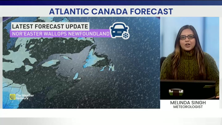 Watching a Nor'easter track in blizzard conditions to parts of Atlantic Canada