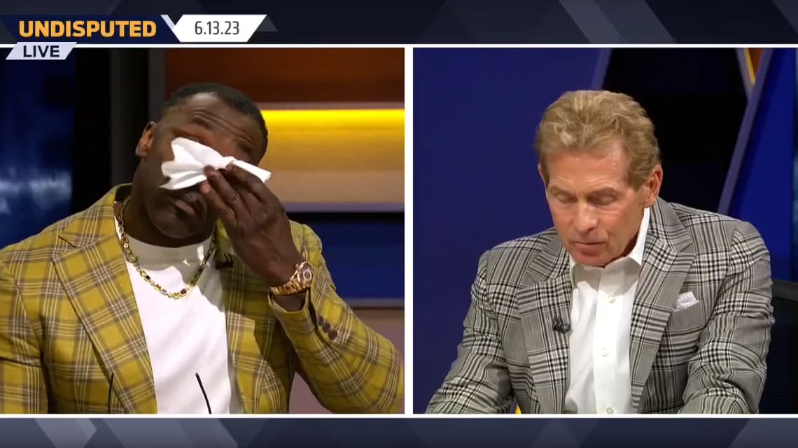 Shannon Sharpe Gives Tearful Goodbye to Rival Skip Bayless