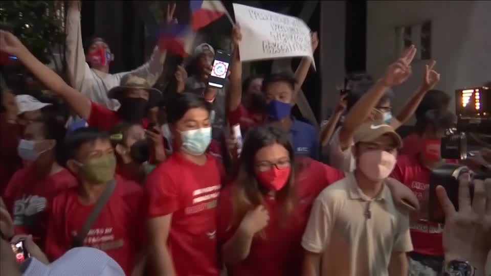 Philippines' Marcos supporters celebrate lead in presidential election