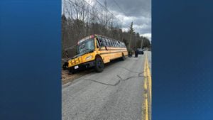 School bus carrying elementary students evacuated after driving off ...