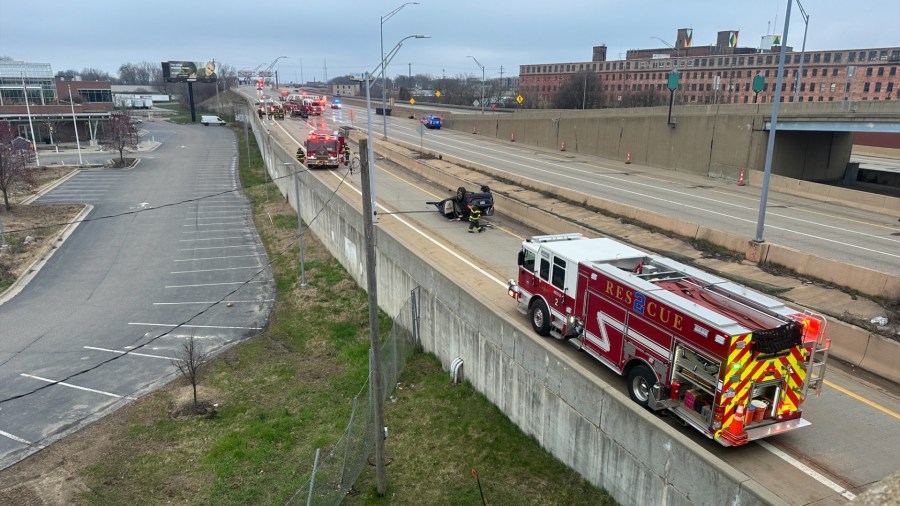 GRPD: Car catches fire in US-131 crash