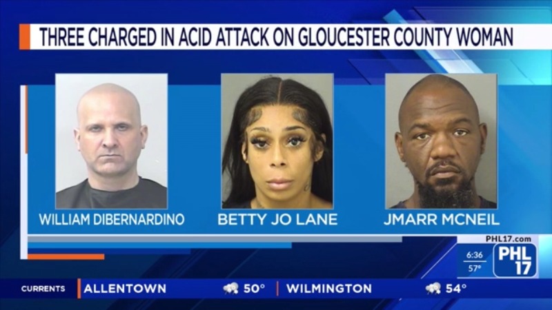 3 suspects charged in acid attack on Gloucester County woman
