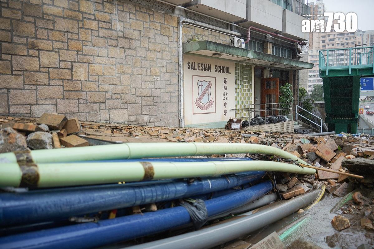 世紀暴雨｜兩校明日未能恢復面授課 教育局仍陸續接獲學校損壞報告